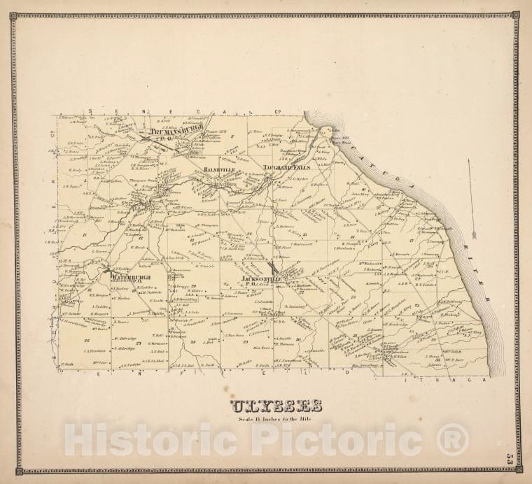 Historic 1866 Map - Ulysses [Township] - Vintage Wall Art – Historic ...