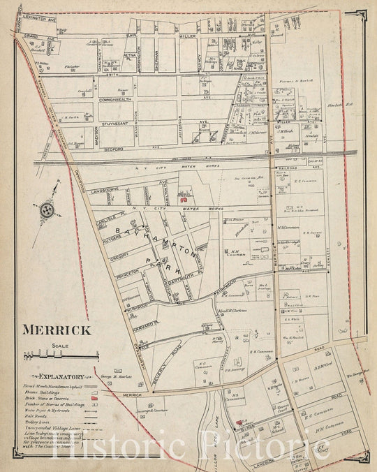 Historic Map - Merrick - Nassau County (N.Y.)- New York (State) - Nass ...