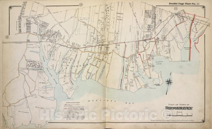 Historic 1915 Map - Part Of Town Of Brookhaven - Suffolk County (N.Y.A ...
