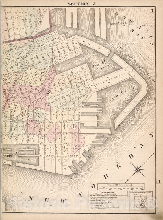 Historic 1874 Map - Brooklyn, Section 3; [Including Wards 12, 22] - Br ...