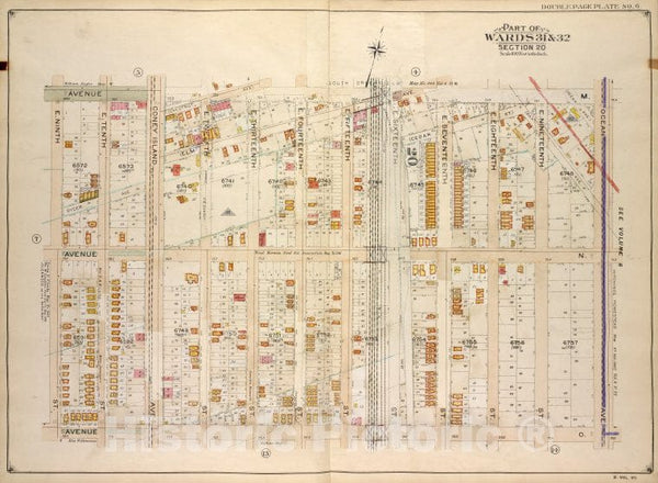 Historic Map - 1907 Brooklyn (New York, N.Y.) Vol. 7, Plate No. 6; Par ...