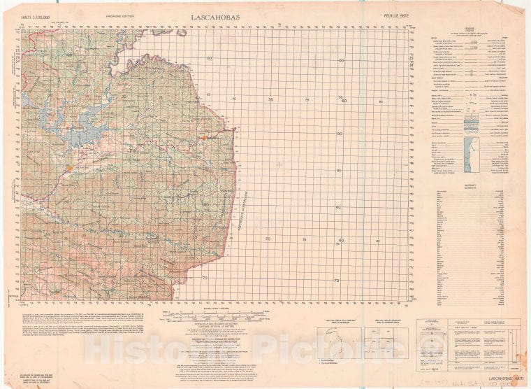 Historic 1961- Map - Lascahobas - Vintage Wall Art – Historic Pictoric