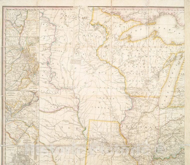 Historic 1834 Map - United States Of America, 1834 - United States - U ...