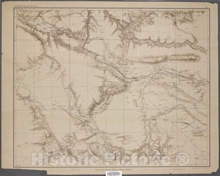 Historic 1890 Map - Sheet 6. 1: 250,000.- Turkey - Vintage Wall Art ...