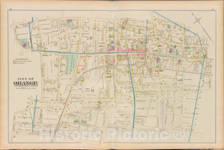 Historic 1881 Map - Essex County, Left Page Plate: [Map Bounded By Whi ...