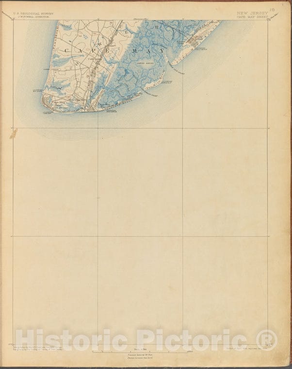Historic 1899-1926. Map - Cape May, Ed. Of 1893, Repr. Of 1904. - Topo ...