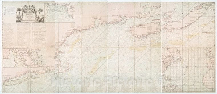 Historic 1758 Map - An Actual Survey Of The Sea Coast From New York To ...