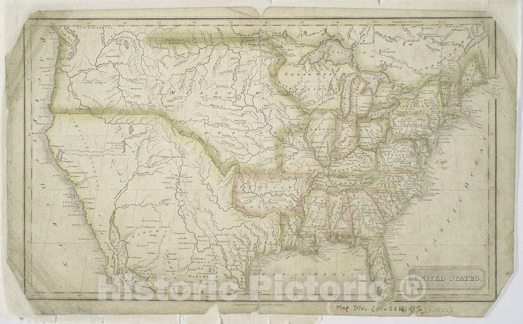 Historic 1824 Map - United States. - United States - Maps-Maps Of Nort ...