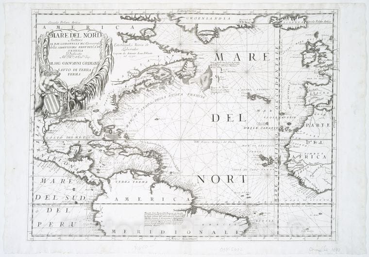 Atlantic Ocean Map Black And White