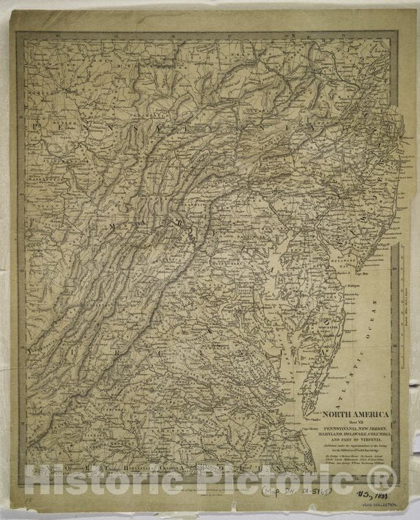 Historic 1833-07-15 Map - North America : Sheet Vii, Pennsylvania, New ...