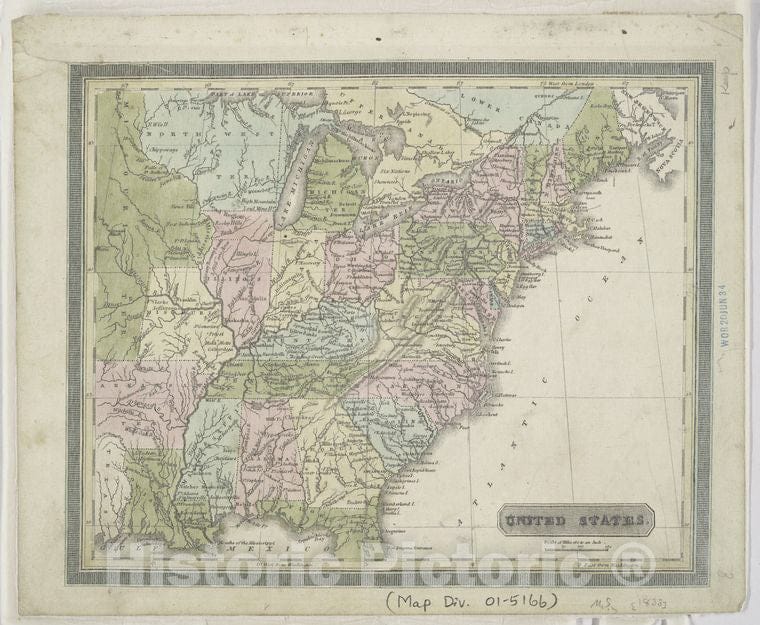 Historic 1833 Map - United States. - United States - Maps-Maps Of Nort ...