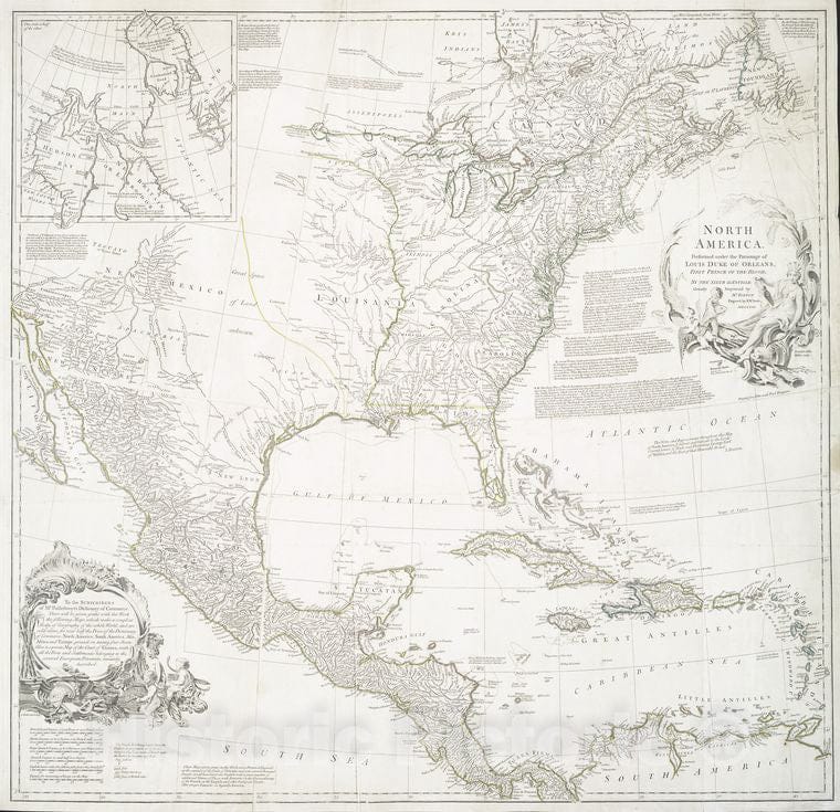 Historic 1752 Map - North America - North America - Maps - Early Works ...