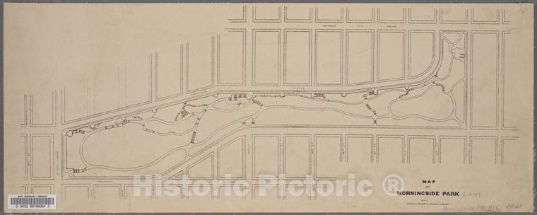 Historic 1914 Map - Map Of Morningside Park.Of New York City And State ...