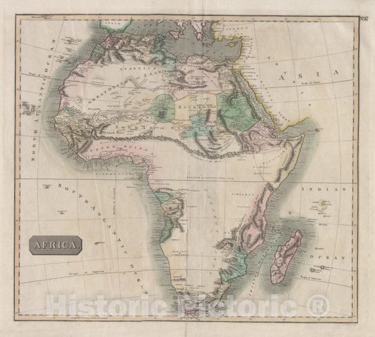 Historic 1817 Map - Africa - Vintage Wall Art – Historic Pictoric