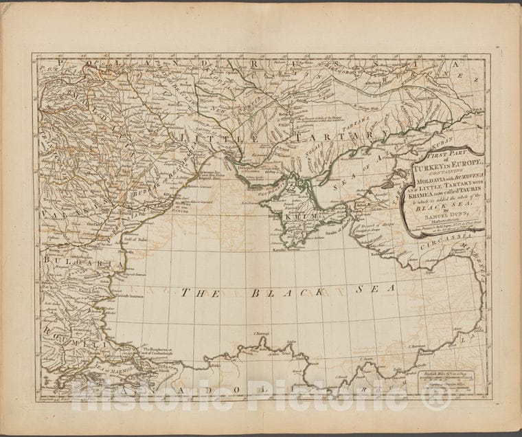 Historic 1788 Map - First Part Of Turkey In Europe To Which Is Added T ...