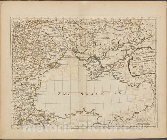 Historic 1788 Map - First Part Of Turkey In Europe To Which Is Added T ...