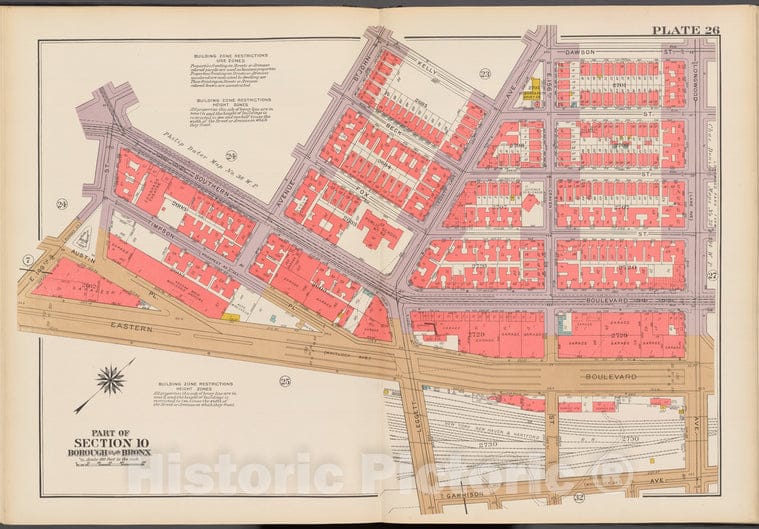 Historic 1942 Map - Double Page Plate No. 26, Part Of Section 10, Boro ...