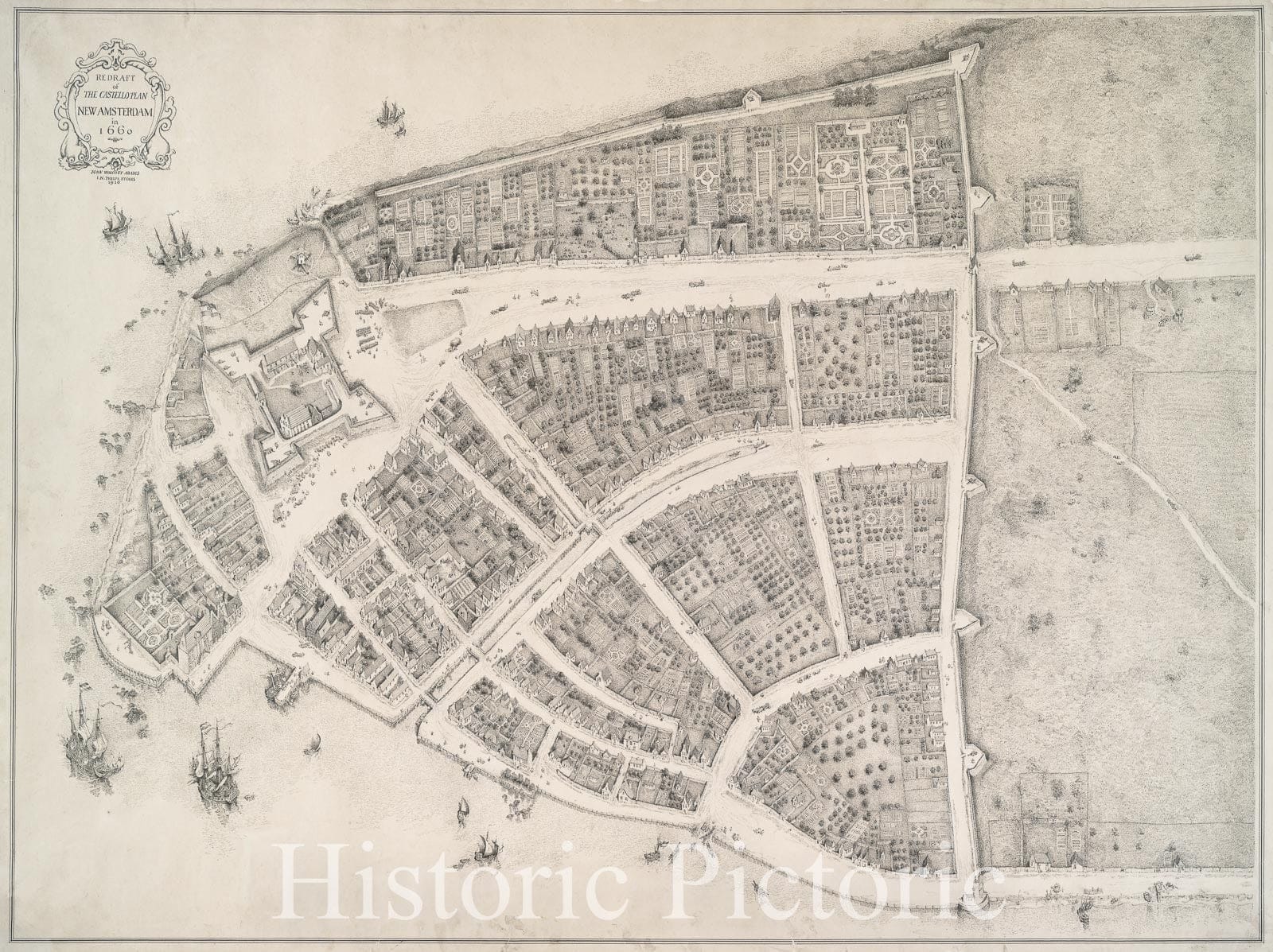Historic 1916 Map - Redraft Of The Castello Plan. - New York (N.Y.) Am ...