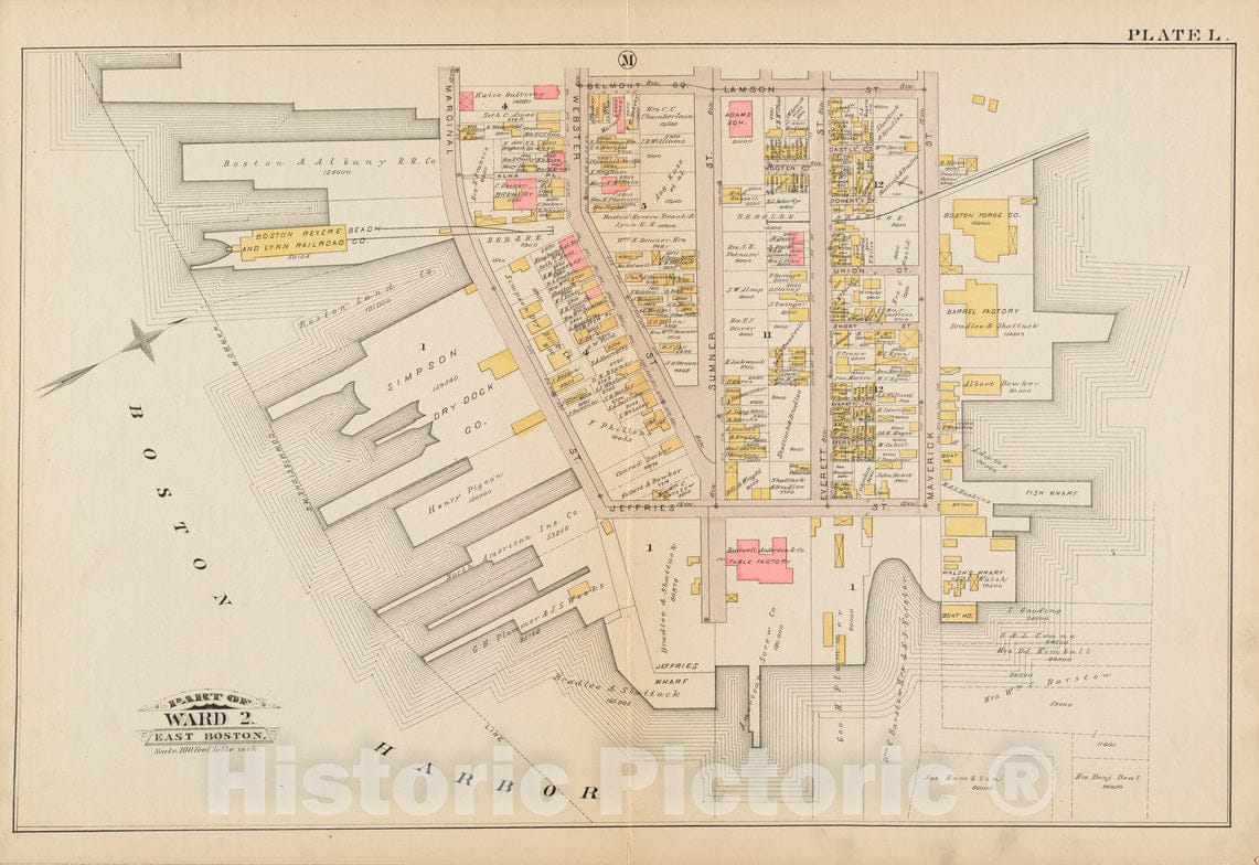 Historical Map, 1884 Atlas of the city of Boston : South & East Boston ...