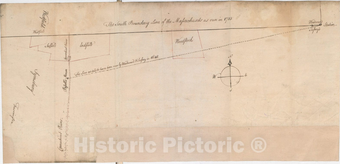 Historical Map, [Map Showing The Boundary line Between The Provinces o ...