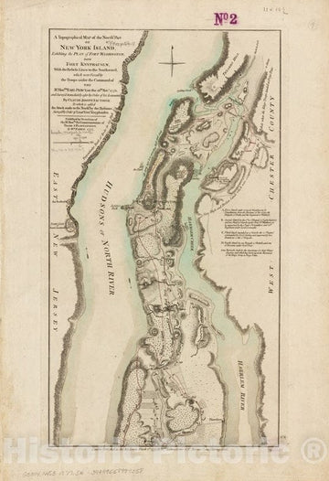 Historical Map, 1777 A Topographical map of The northn. Part of New Yo ...