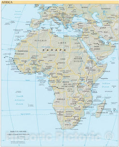 Historical Map, 2005 Africa, Vintage Wall Art – Historic Pictoric