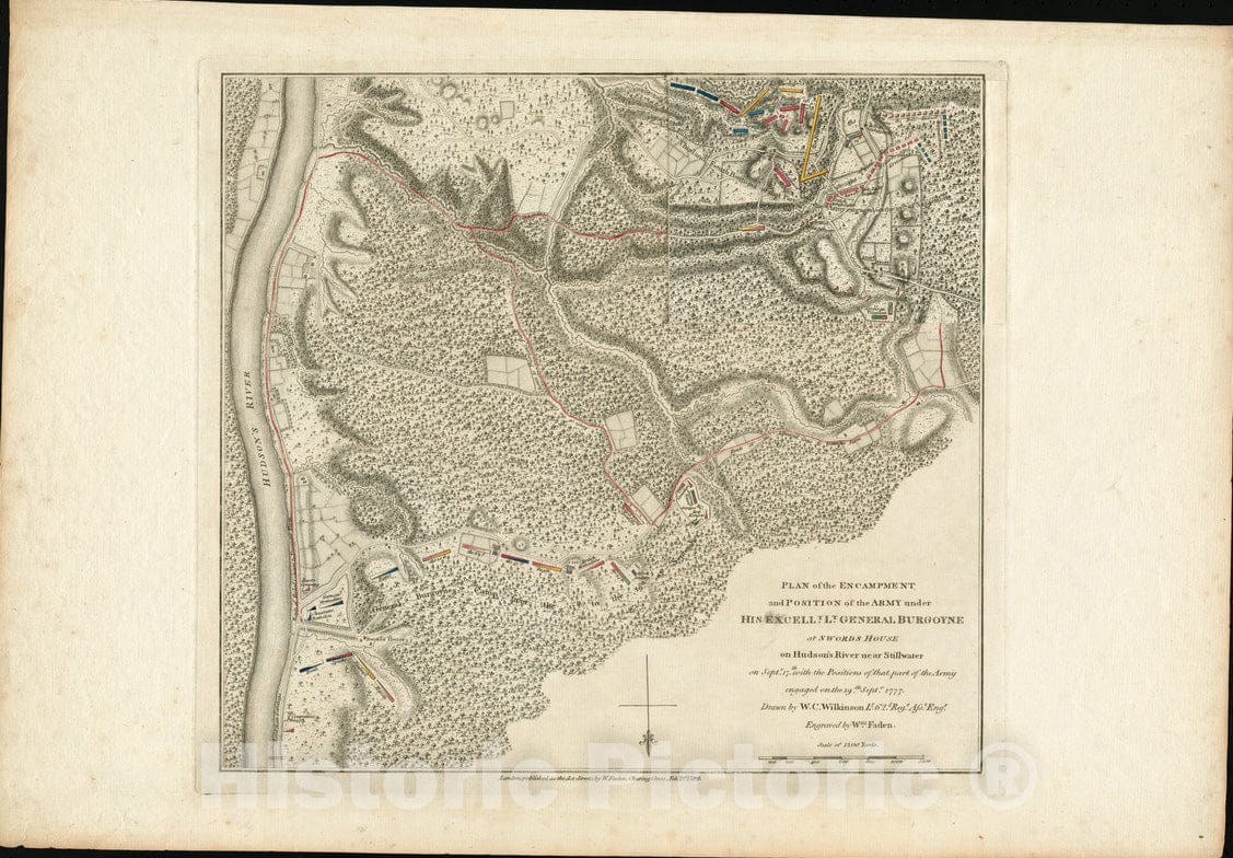 Historical Map, 1780 Plan of The Encampment and Position of The Army U ...