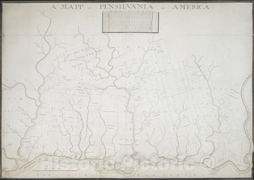 Historical Map, 1756 A MAPP of PENSYLVANIA in America, Vintage Wall Ar ...
