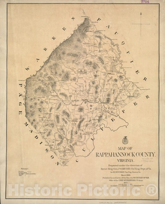 Historical Map, 1875 Map of Rappahannock County, Virginia : Prepared U ...