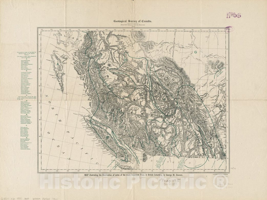 Historical Map, 1880 Map Illustrating The Distribution of Some of The ...