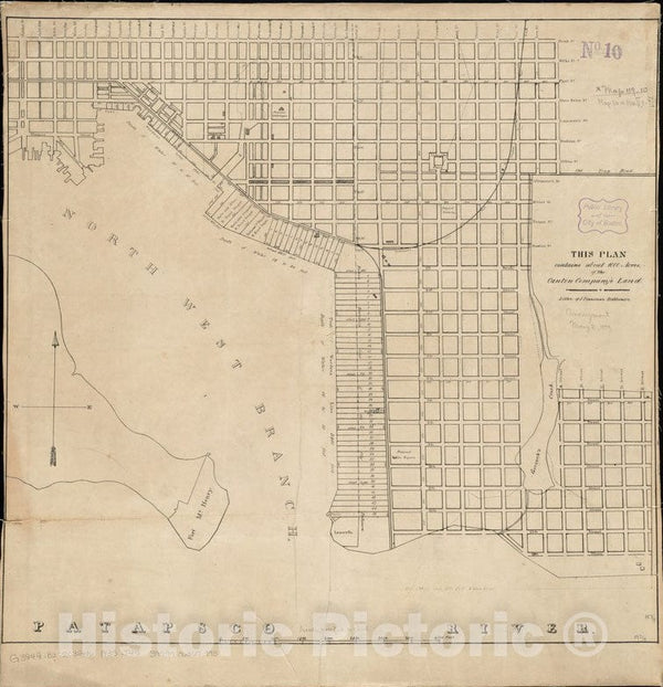 Historical Map, 1835 This Plan contains about 1000 acres, of the Canto ...