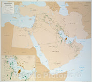 Historical Map, 1993 Middle East, Oil and Gas : Middle East, Vintage W ...