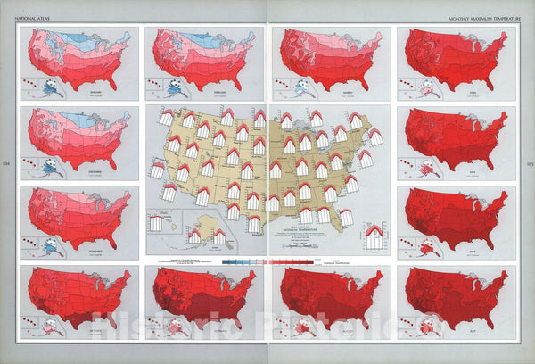 Historic 1970 Map - The National Atlas of The United States of America ...