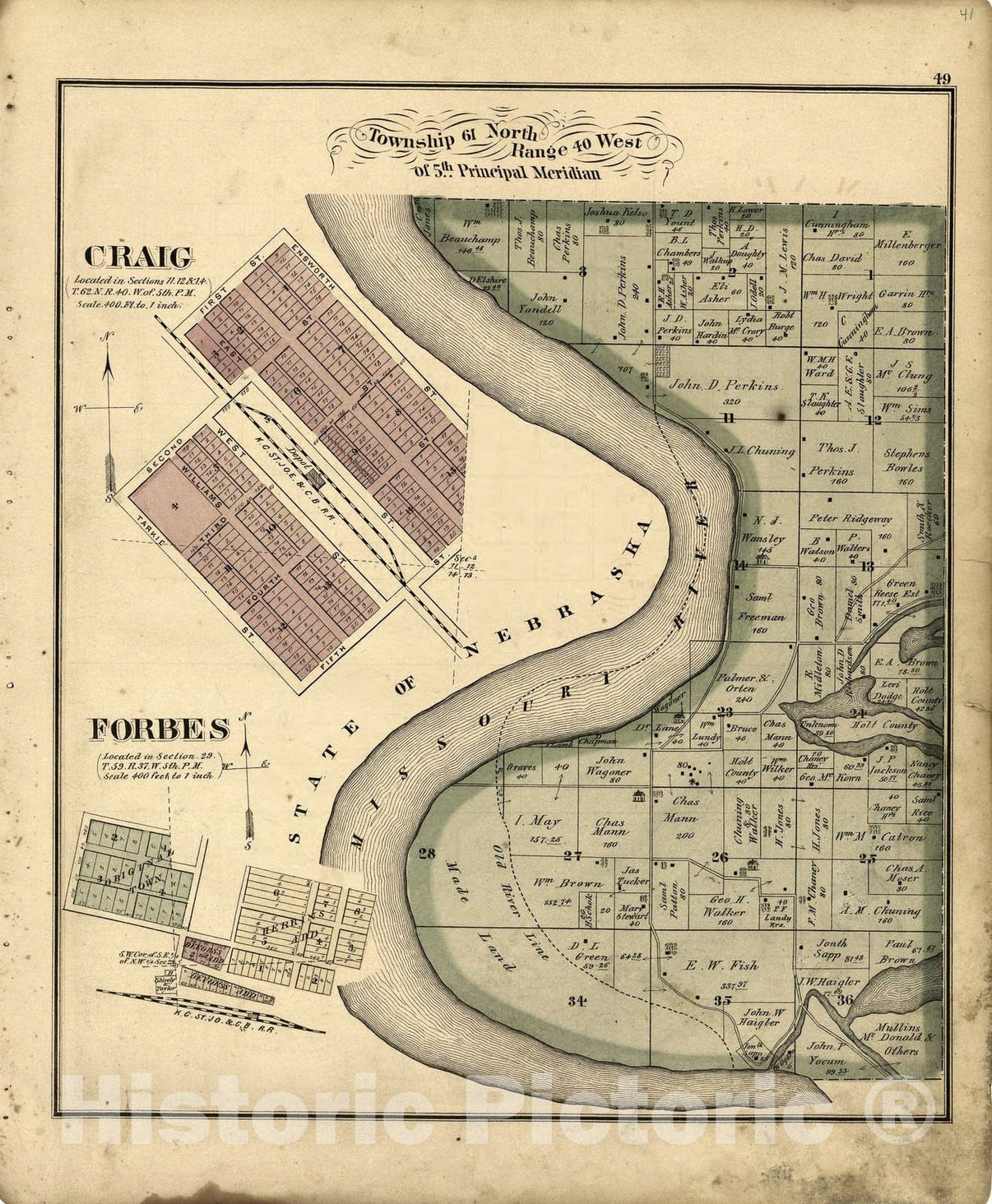 Historic 1877 Map - an Illustrated Historical Atlas map of Holt County ...