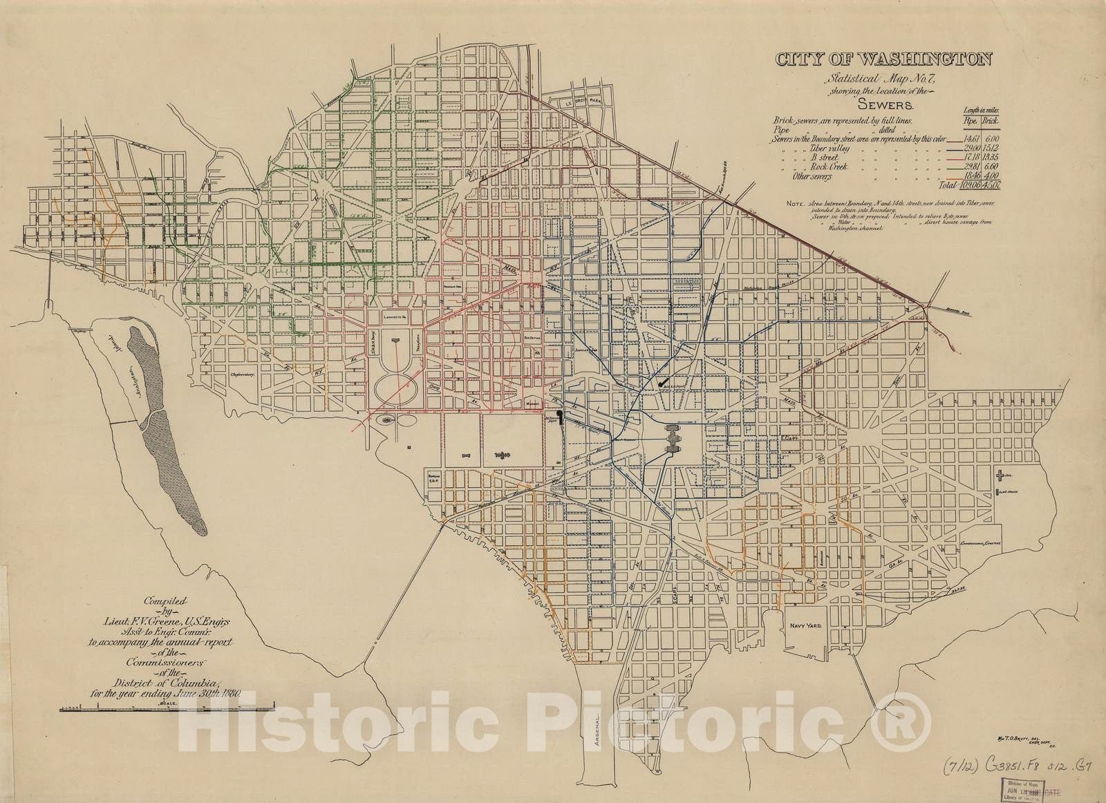 Historic 1880 Map - City of Washington, Statistical maps - Map No. 7 ...