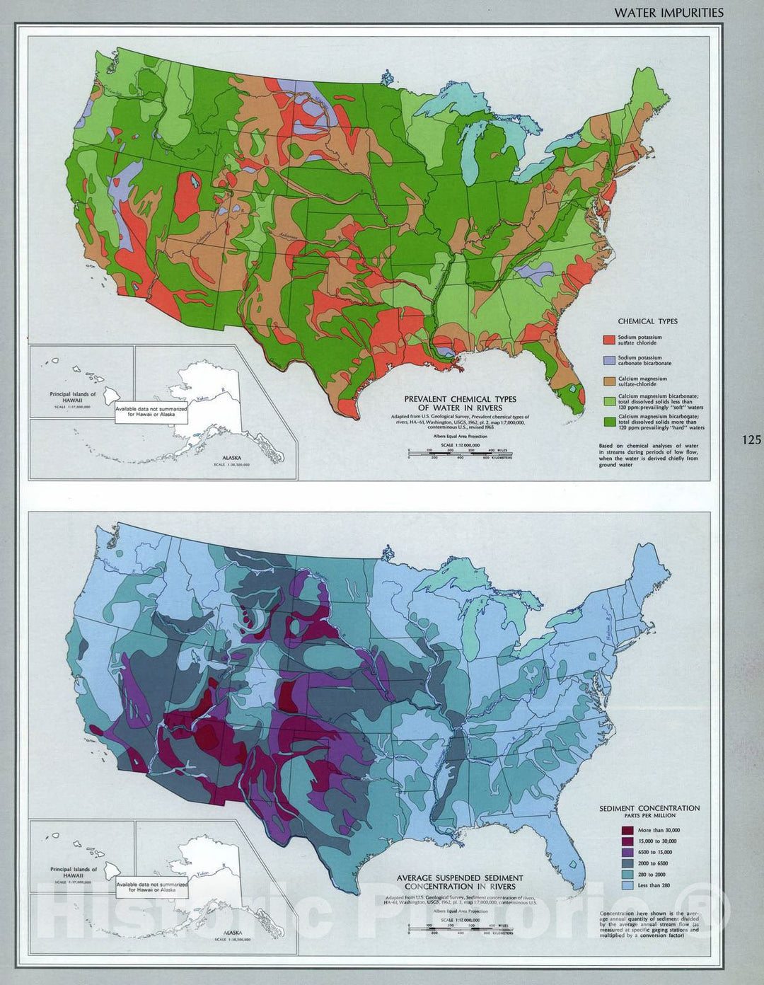 Historic 1970 Map - The National Atlas of The United States of America ...