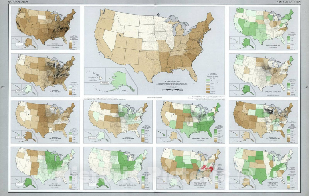 Historic 1970 Map - The National Atlas of The United States of America ...