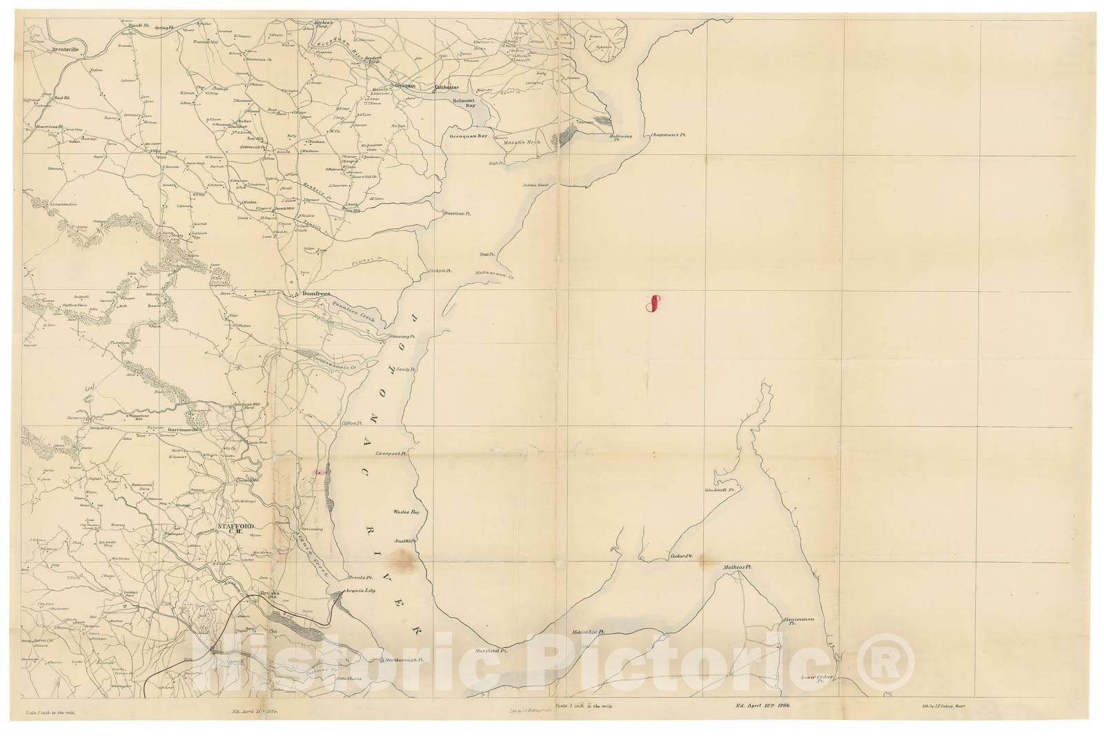 Historic 1864 Map - Central Virginia. - Sheet 8 – Historic Pictoric