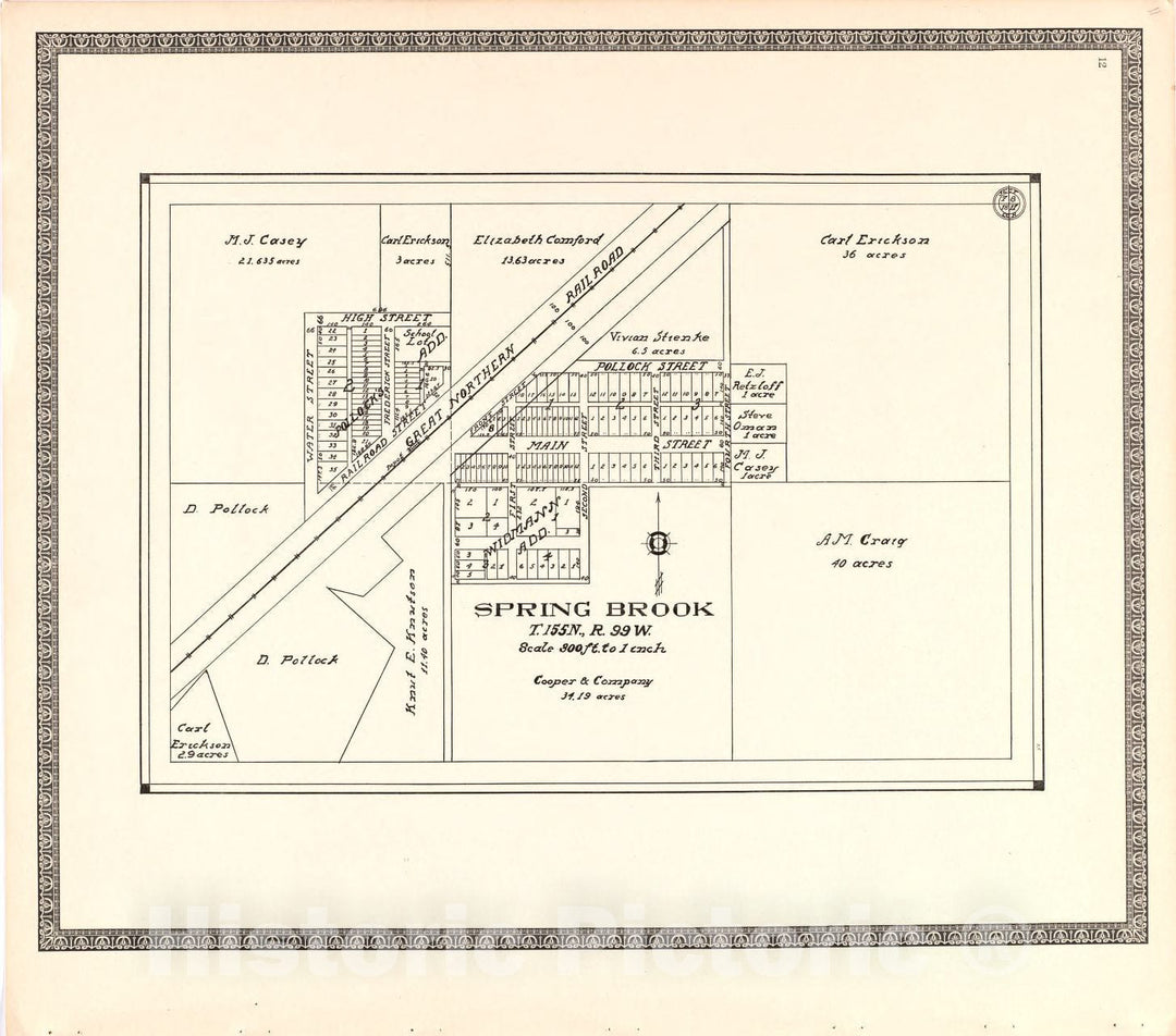 Historic 1937 Map - Atlas, Williams County, North Dakota. - Spring Bro ...