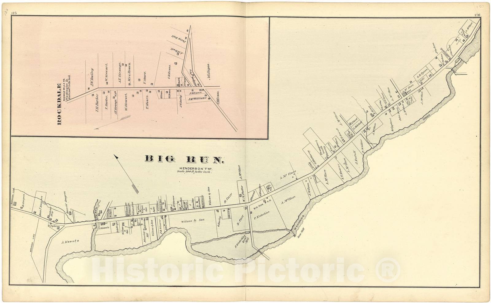 Historic 1878 Map - Atlas of Jefferson County, Pennsylvania - Big Run ...