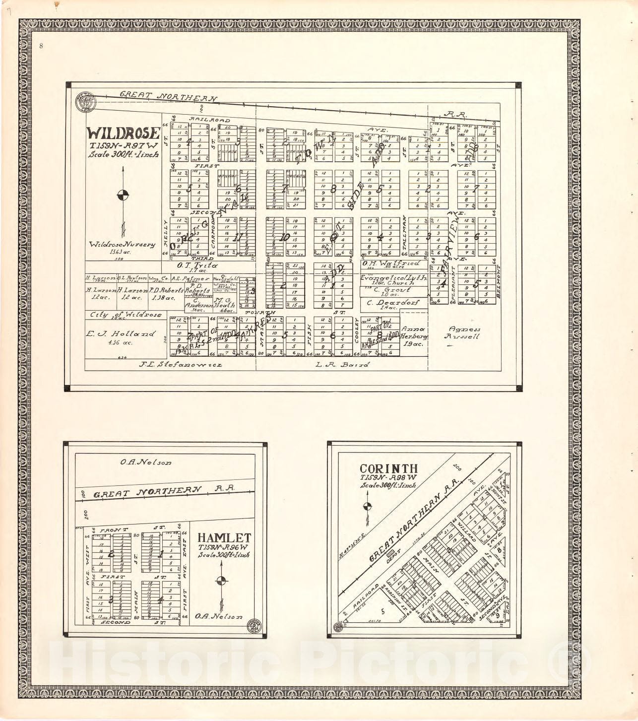 Historic 1937 Map - Atlas, Williams County, North Dakota. - Wildrose ...