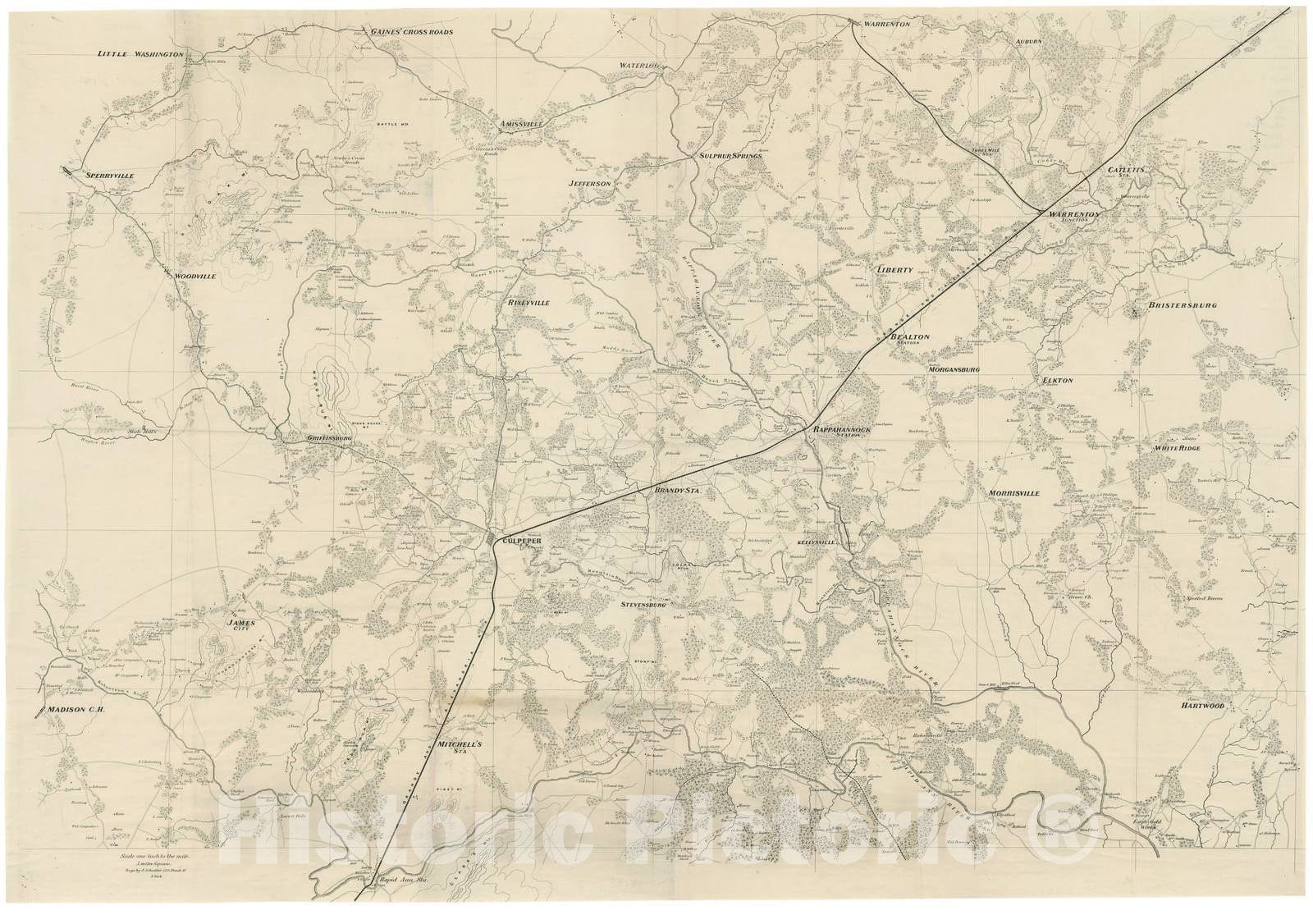 Historic 1864 Map - Central Virginia. - Sheet 9, c.1 – Historic Pictoric