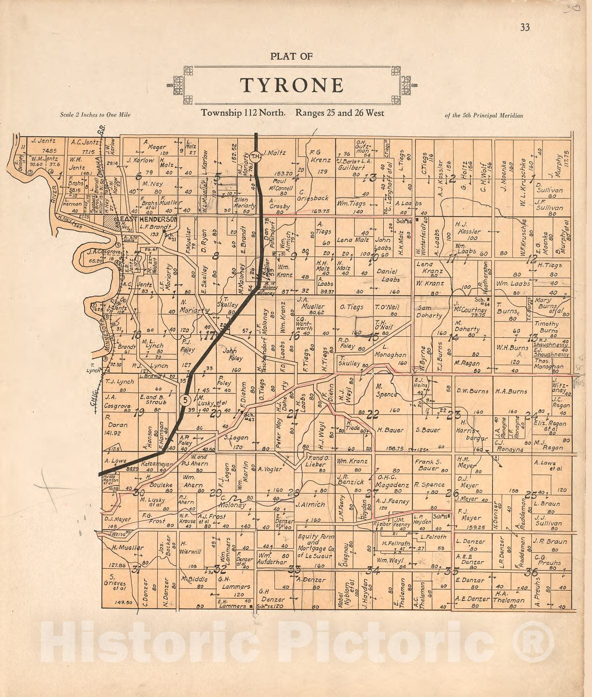 Historic 1928 Map - Plat Book of Le Sueur County, Minnesota - Plat of ...
