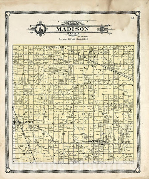 Historic 1907 Map - Plat Book of Allen County, Indiana. - Map of Madis ...