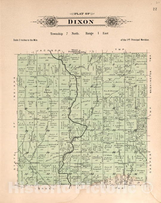 Historic 1912 Map - Plat Book of Preble County, Ohio - Dixon – Historic ...