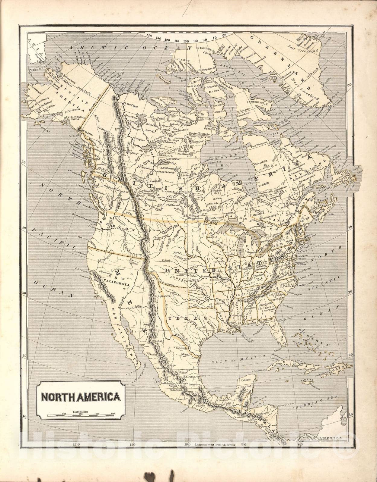 Historic 1842 Map - Morse's North American Atlas. - North America - Mo ...