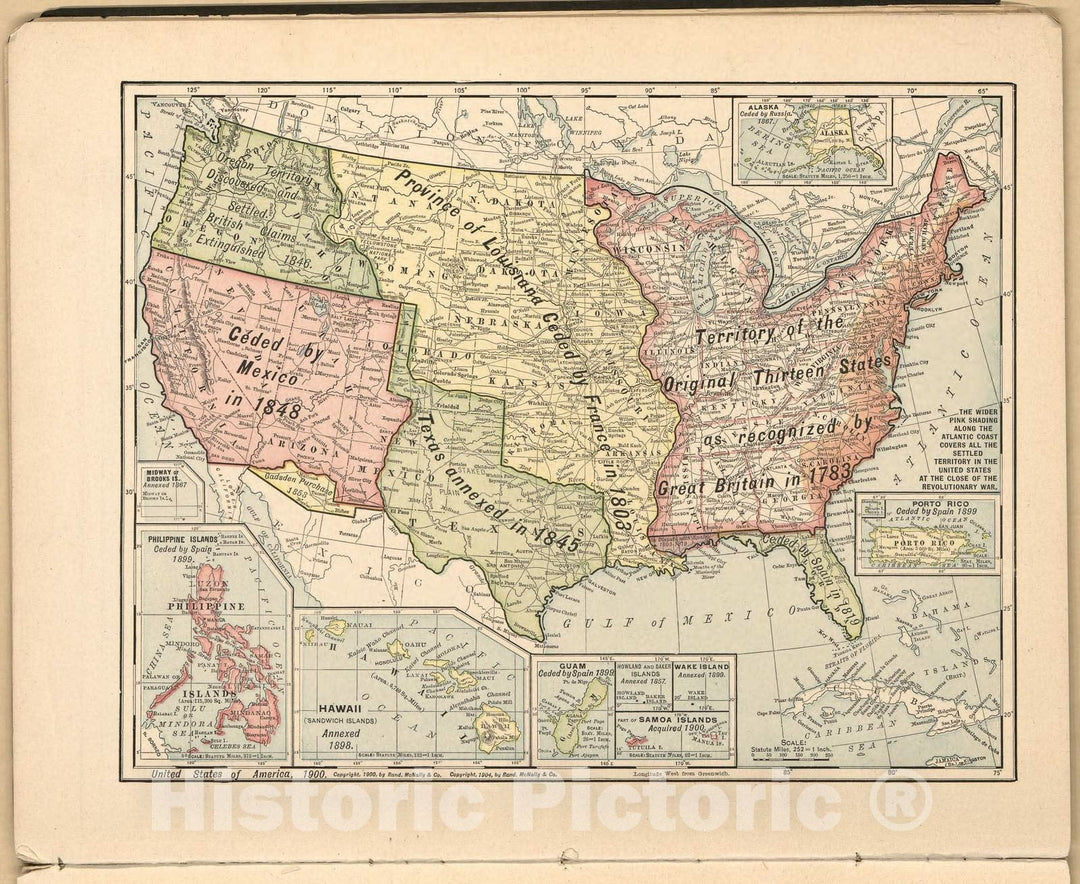 Historic 1913 Map - Atlas of The Mexican Conflict - United States and ...
