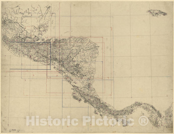Historic Map - CIA Terrain Board Collection - Central America Referenc ...