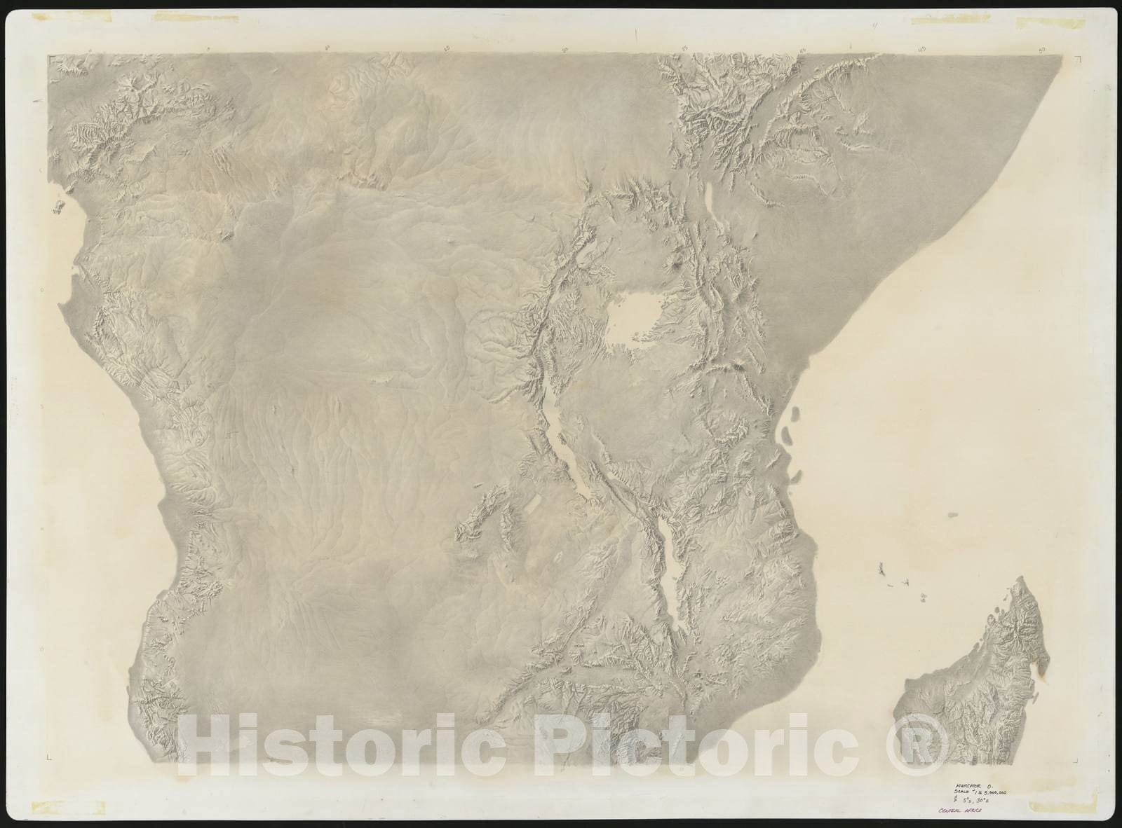 Historic Map - CIA Terrain Board Collection - Central Africa - Referen ...