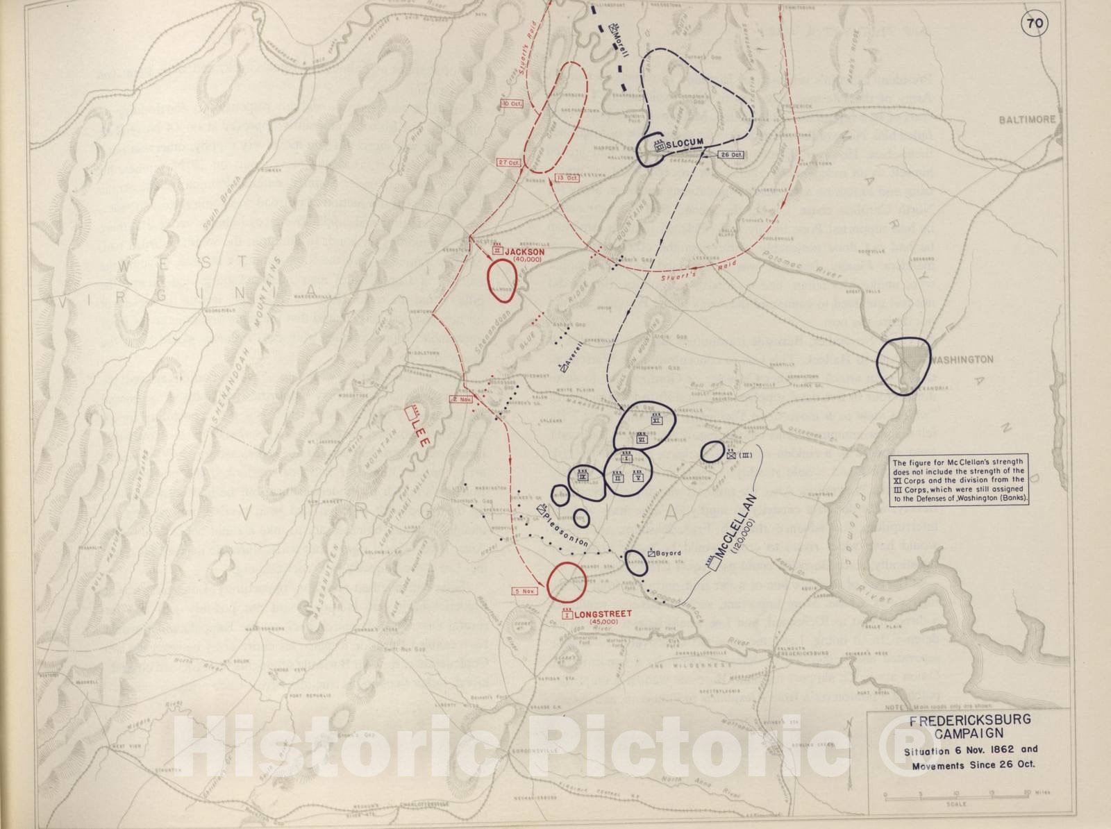 Historic 1962 Map - The West Point Atlas of The Civil War - Fredericks ...